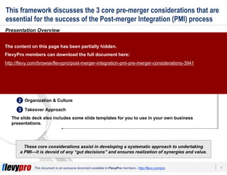 [Whitepaper] Post-merger Integration (PMI): Pre-merger Considerations | PPT