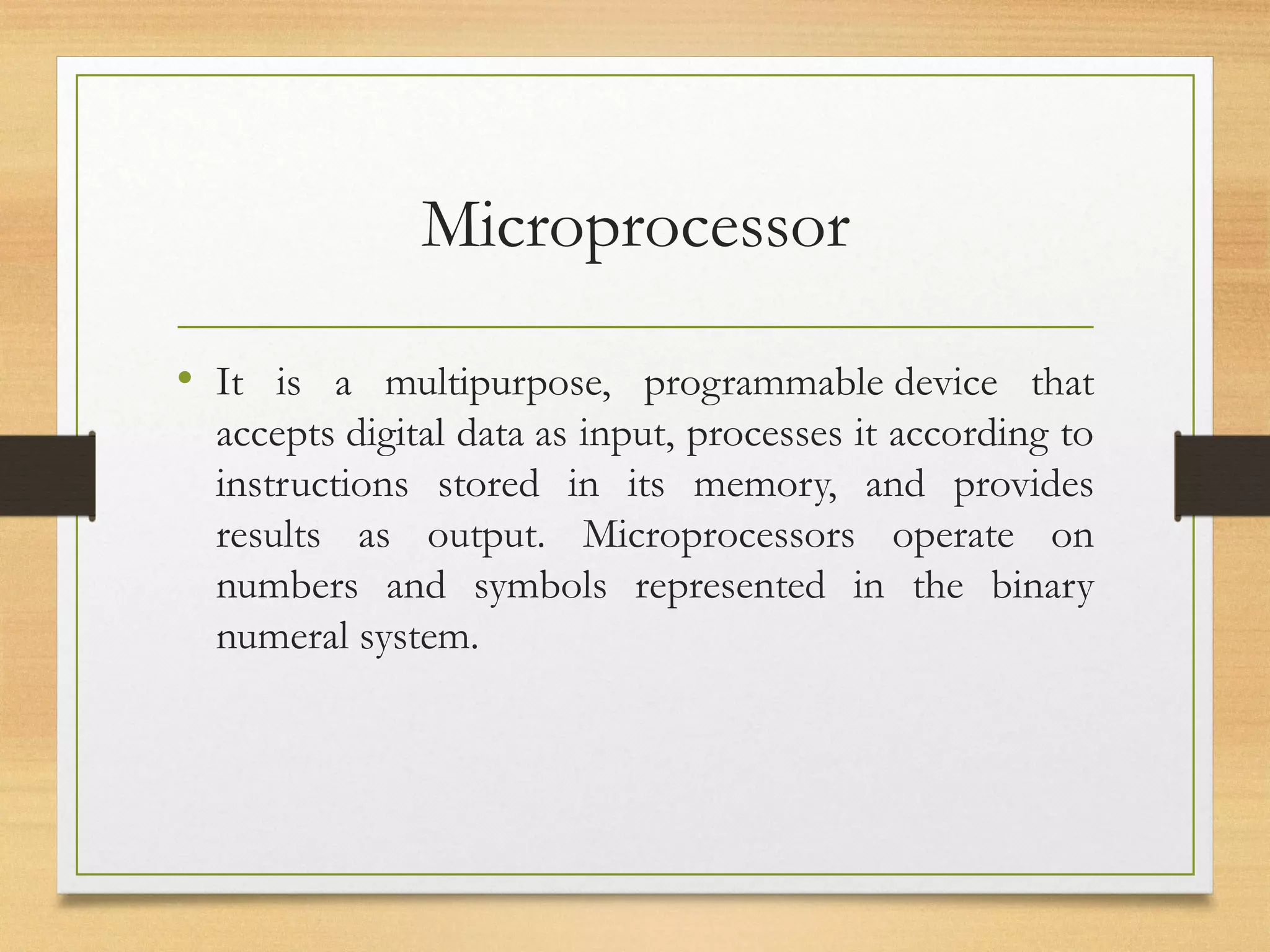 Microproccessor technology | PPT | Computing | Technology & Computing