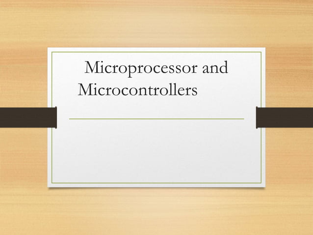 Microproccessor technology | PPT