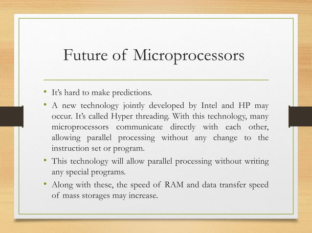 Microproccessor technology | PPT