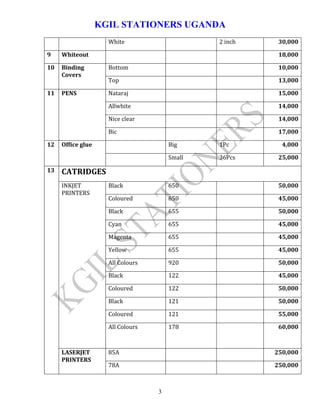KGIL stationers quotation new version | PDF