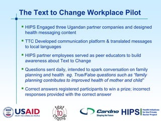 Text at Work and Stay Healthy: TexttoChange | PDF