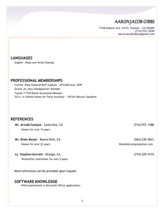 Aaron Gibbs Resume #001 | DOCX