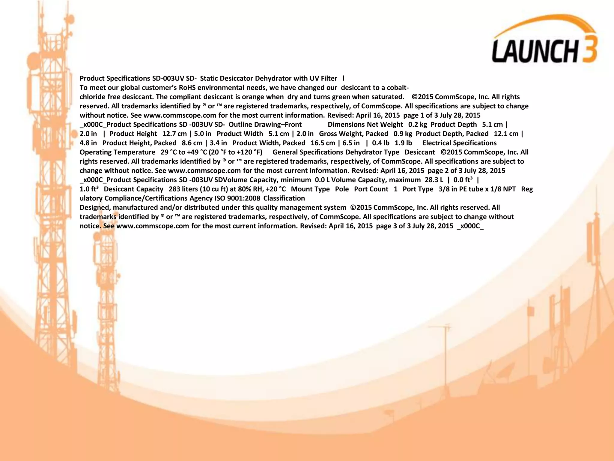 Commscope-Andrew SD-003UV | PPTX