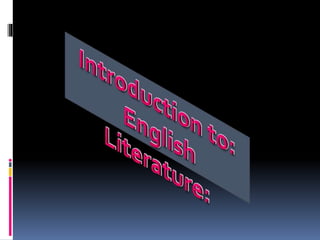 PP introduction for English literature | PPTX | Poetry | Books and ...