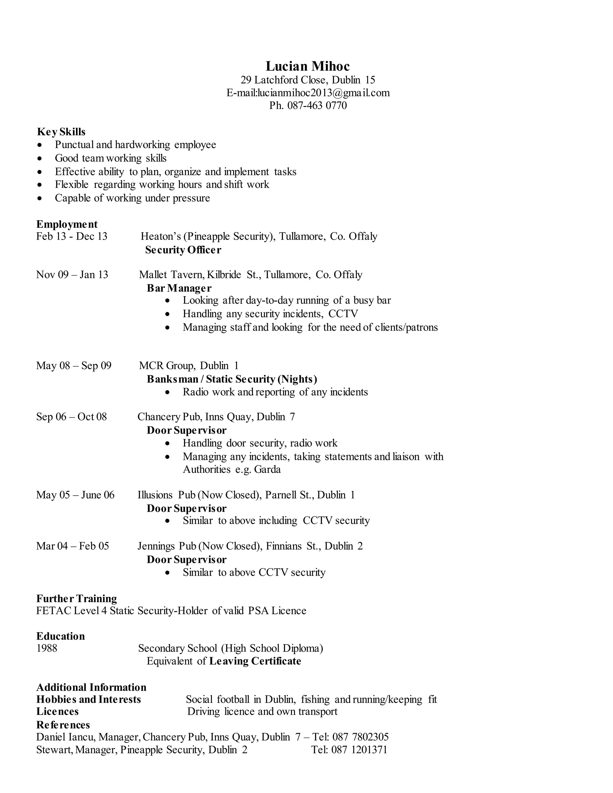 LUCIAN MIHOC CV | DOCX