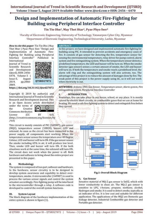 Design and Implementation of Automatic Fire Fighting for Building using ...