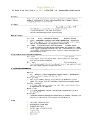 Kayla DeNapoli's Resume | DOCX