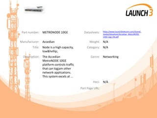 Accedian METRONODE 10GE | PPT