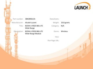 Alcatel-Lucent 3BK28961CA | PPTX