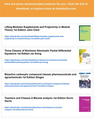 Classes of modules 1st Edition John Dauns | PDF