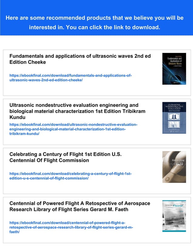 Engineering Applications of Ultrasonic Time of Flight Diffraction 2nd Edition Charlesworth | PDF