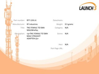 RF Industries RFT-1241-6 | PPTX