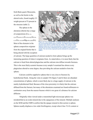 Hydrothermal Alteration in the Propylitic Suite at Butte, Montana ...