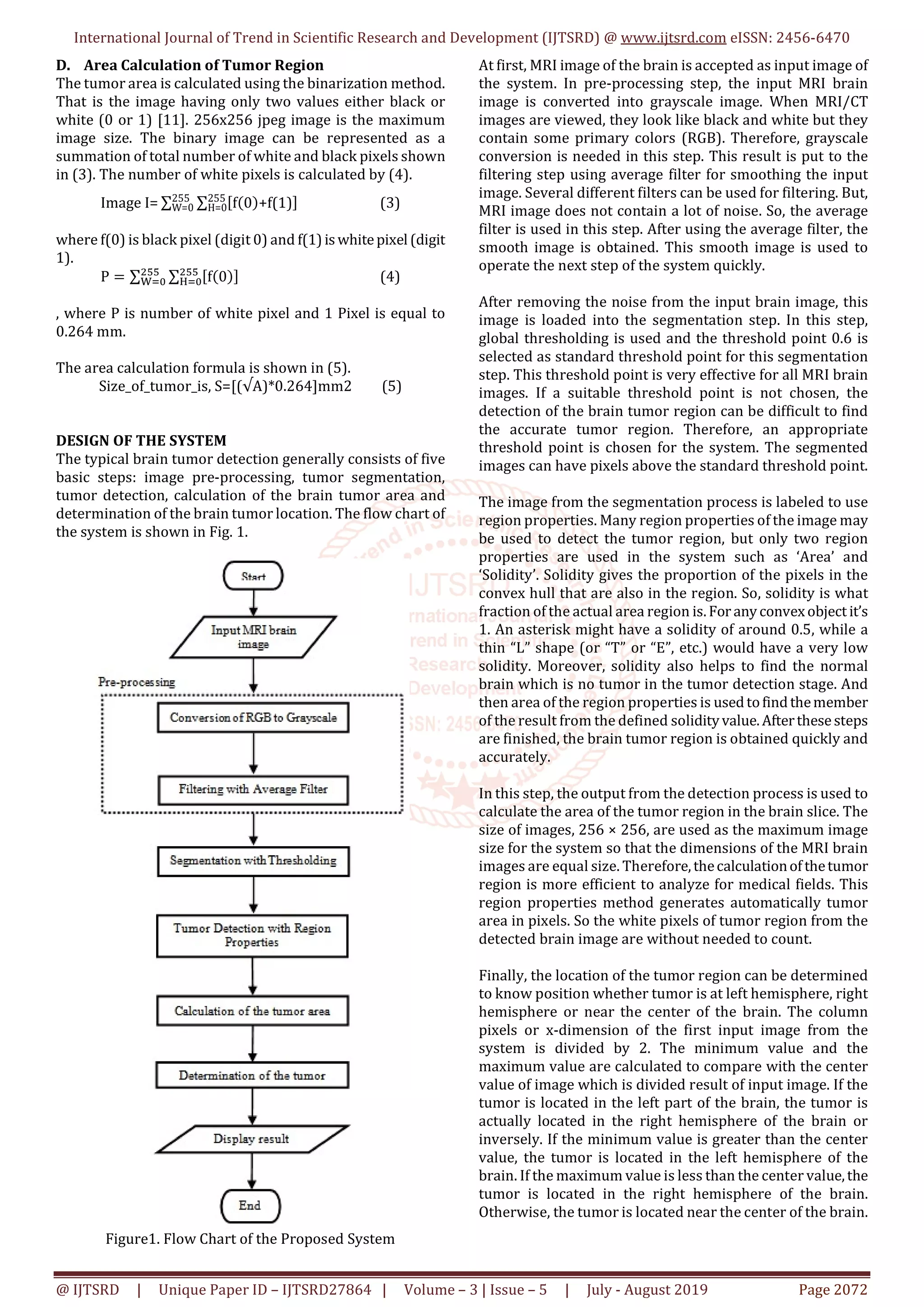 Brain Tumor Detection System for MRI Image | PDF