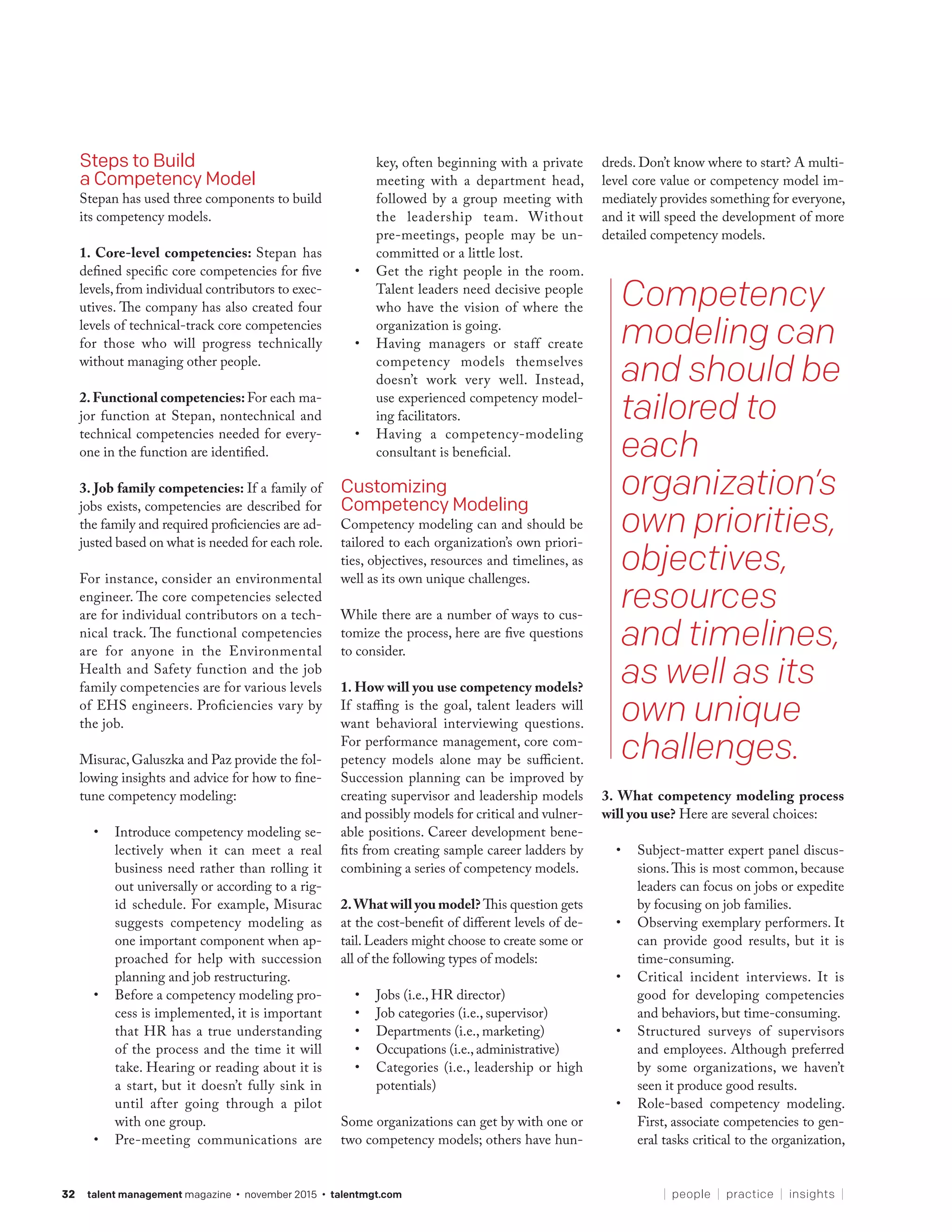 The Case for Competency Models | PDF