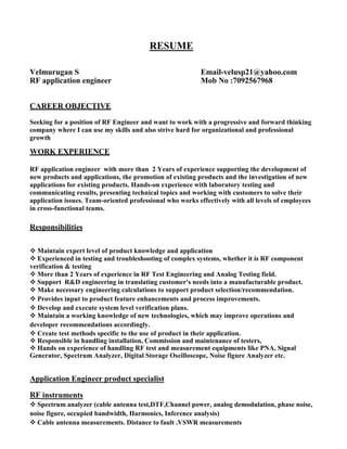 RF Resume | PDF
