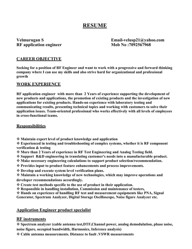 RF Resume | PDF