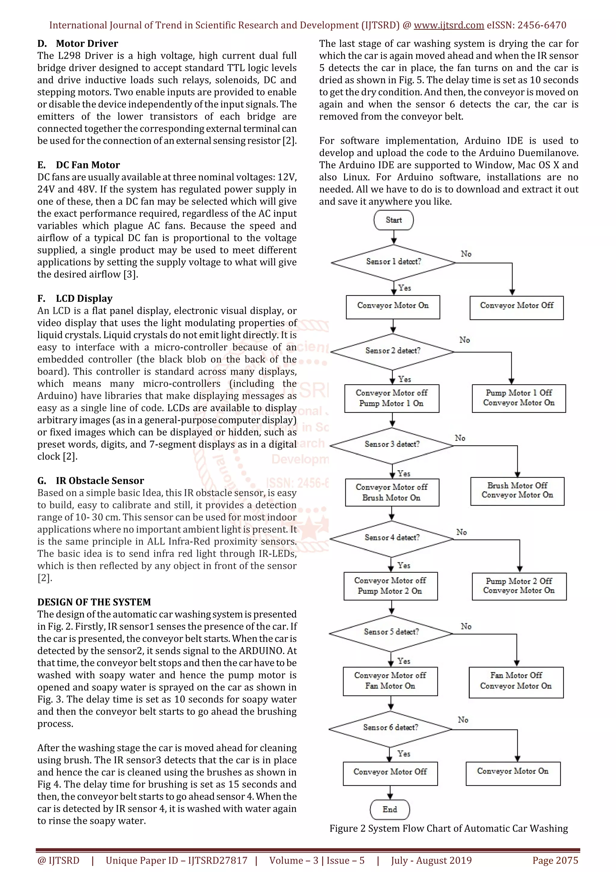 Arduino Based Automatic Car Washing System | PDF