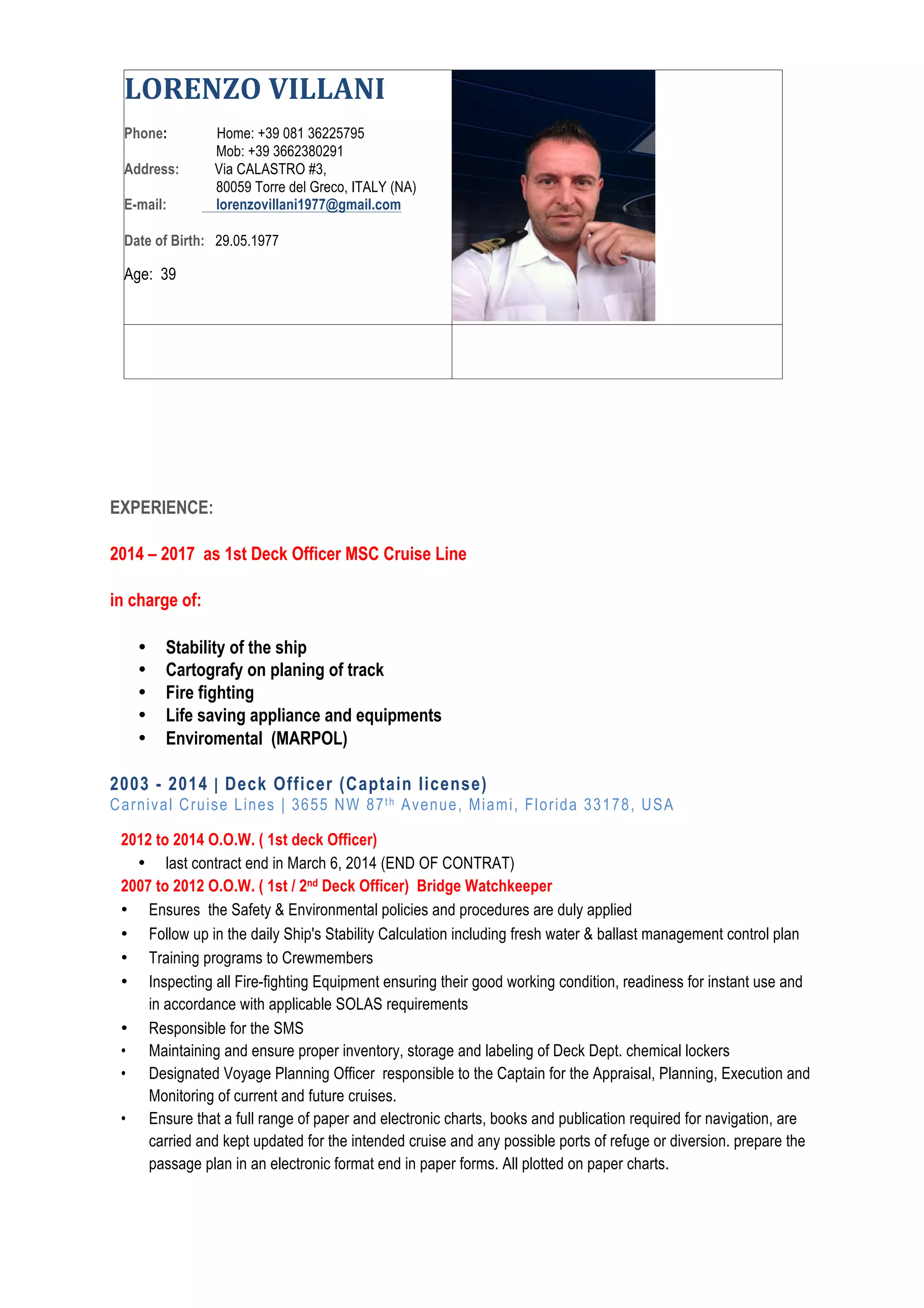 Lorenzo VILLANI. CV | PDF