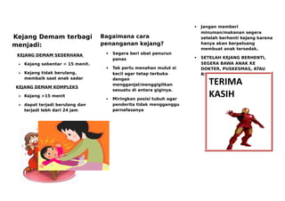 Leaflet Kejang Demam dan Pencegahannyaaa | PDF