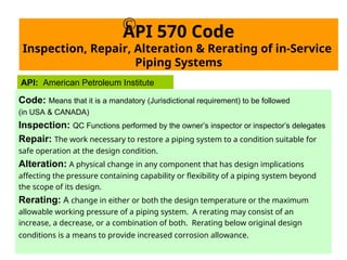 API-570-Presentation for inspection and rerating | PPT