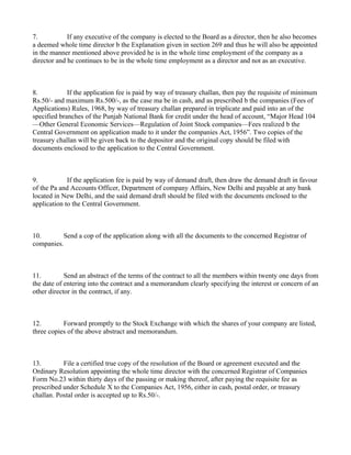 APPOINTMENT OF MANAGING OR WHOLETIME DIRECTOR | DOC