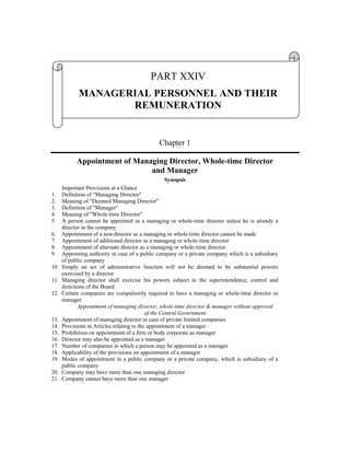 Managerial Remuneration | PDF