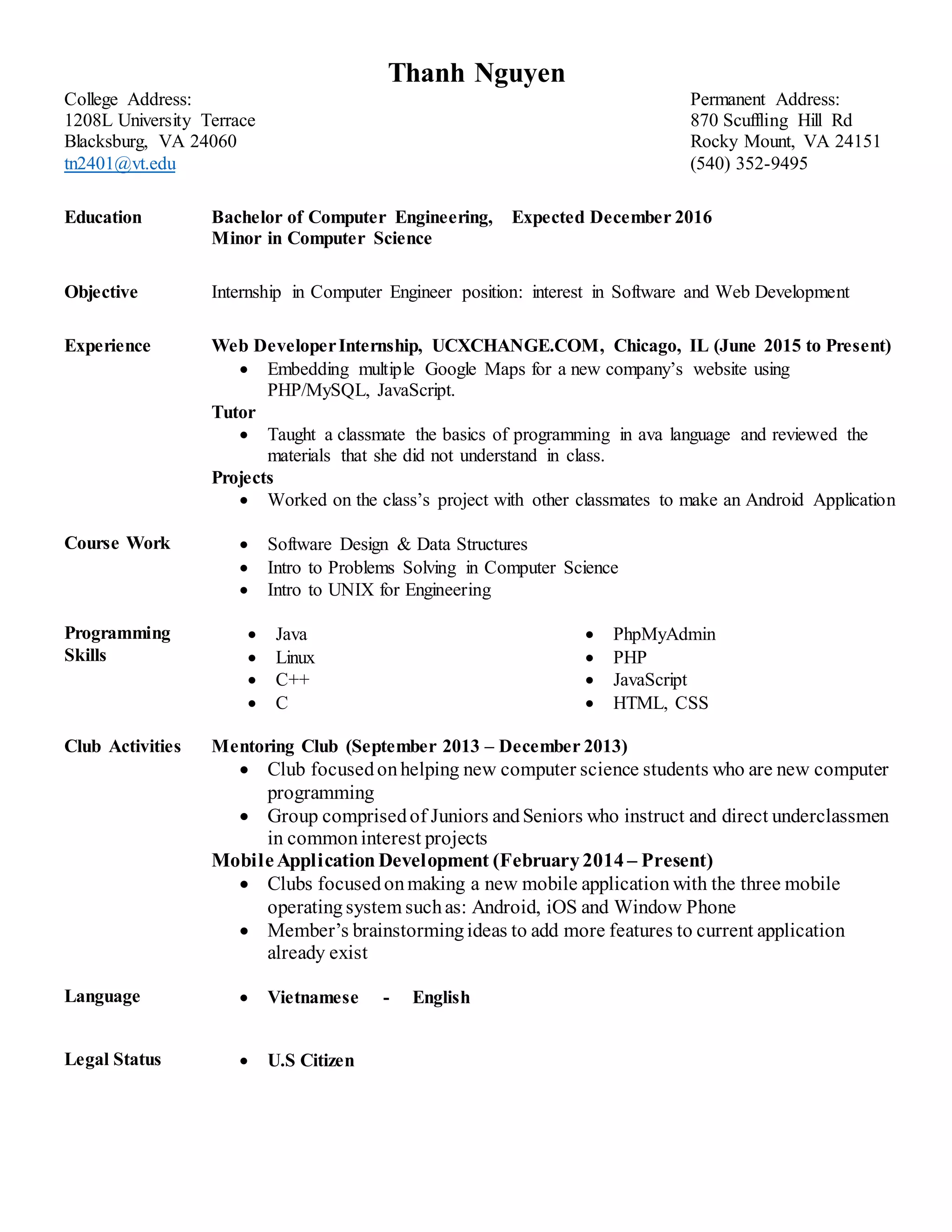 Thanh_Nguyen_Resume | PDF