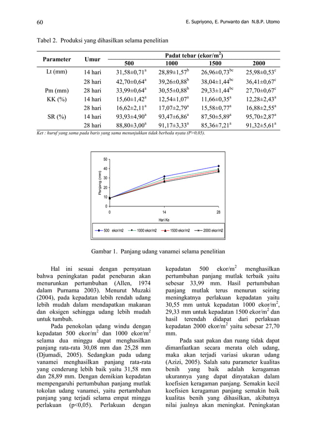 PRODUKSI TOKOLAN UDANG VANAMEI (Litopenaeus vannamei) DALAM HAPA DENGAN PADAT PENEBARAN YANG ...