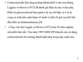 Sử Dụng Corticoid Trong Sản Khoa Bs Nguyễn Trọng Lưu | PDF