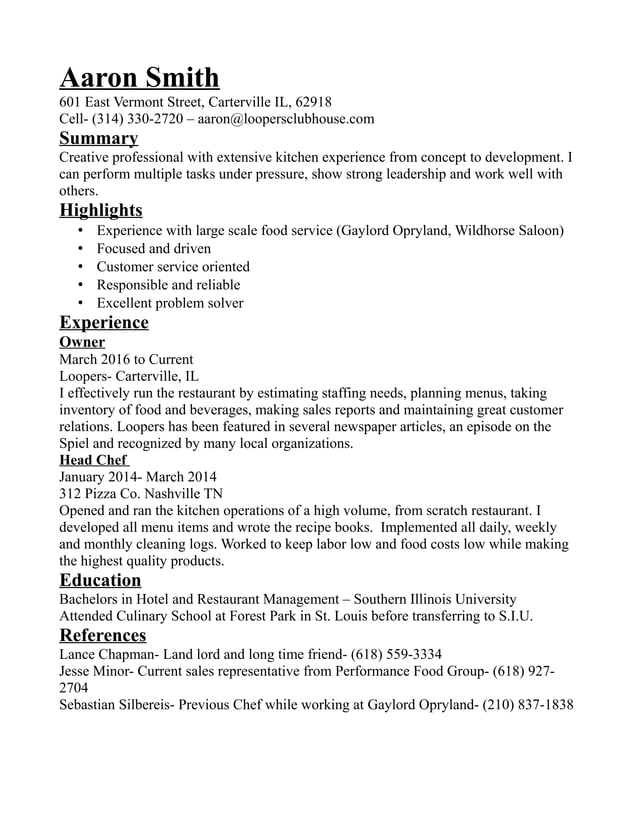 Aaron Resume | PDF
