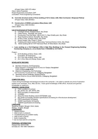 CV_Mohammad Golam Sarowar _Civil Engineer | PDF