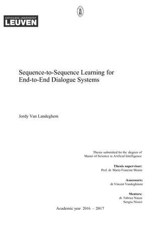seq2seq learning for end-to-end dialogue systems | PDF
