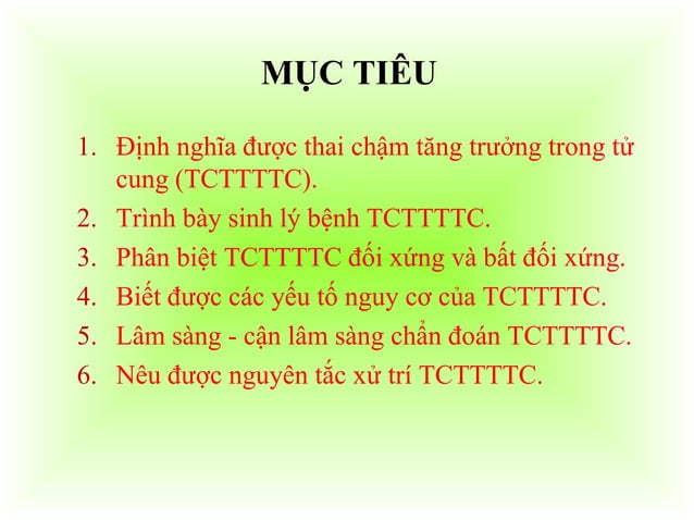 Bài Giảng Thai Chậm Tăng Trưởng Trong Tử Cung | PDF