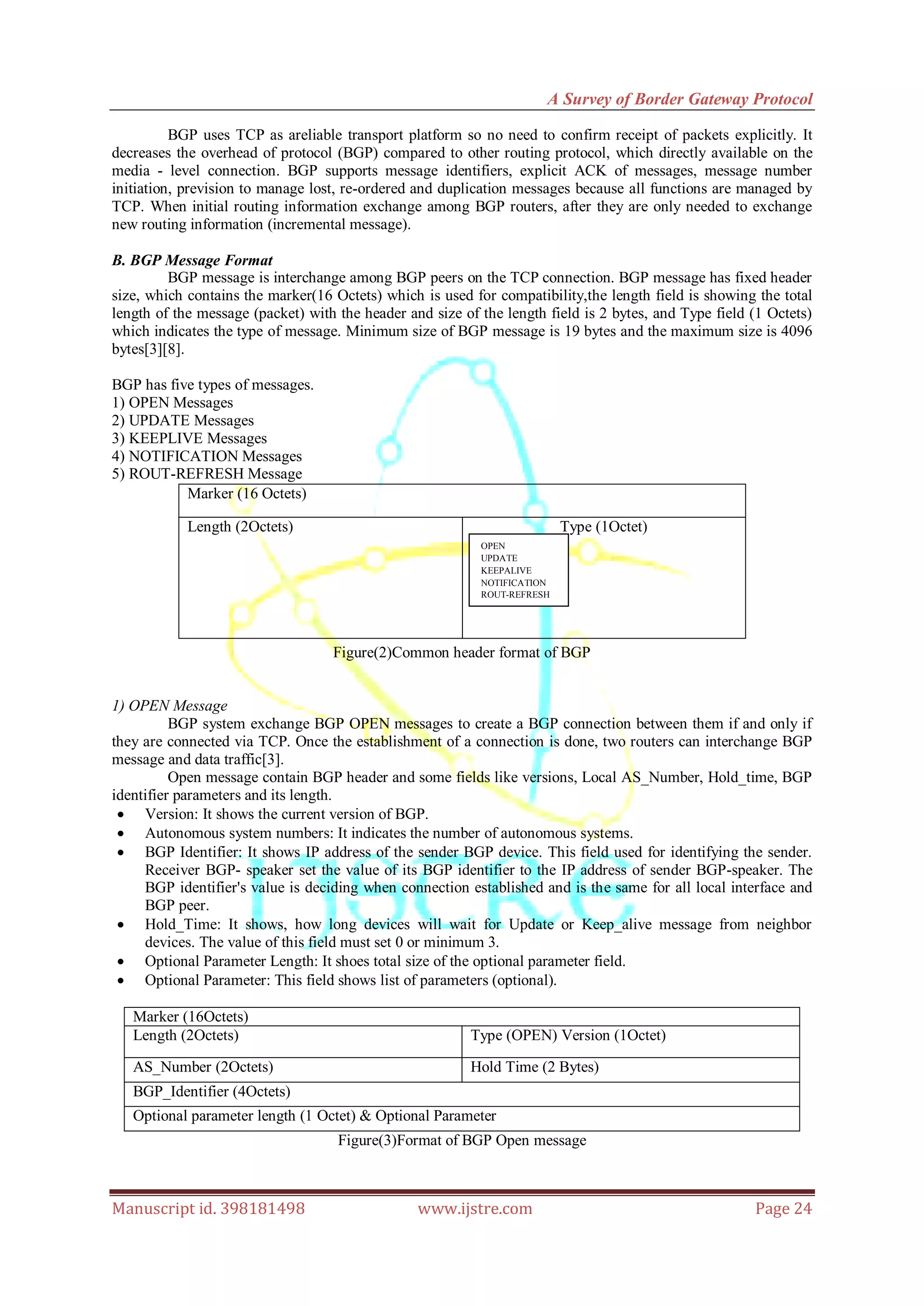A Survey of Border Gateway Protocol | PDF