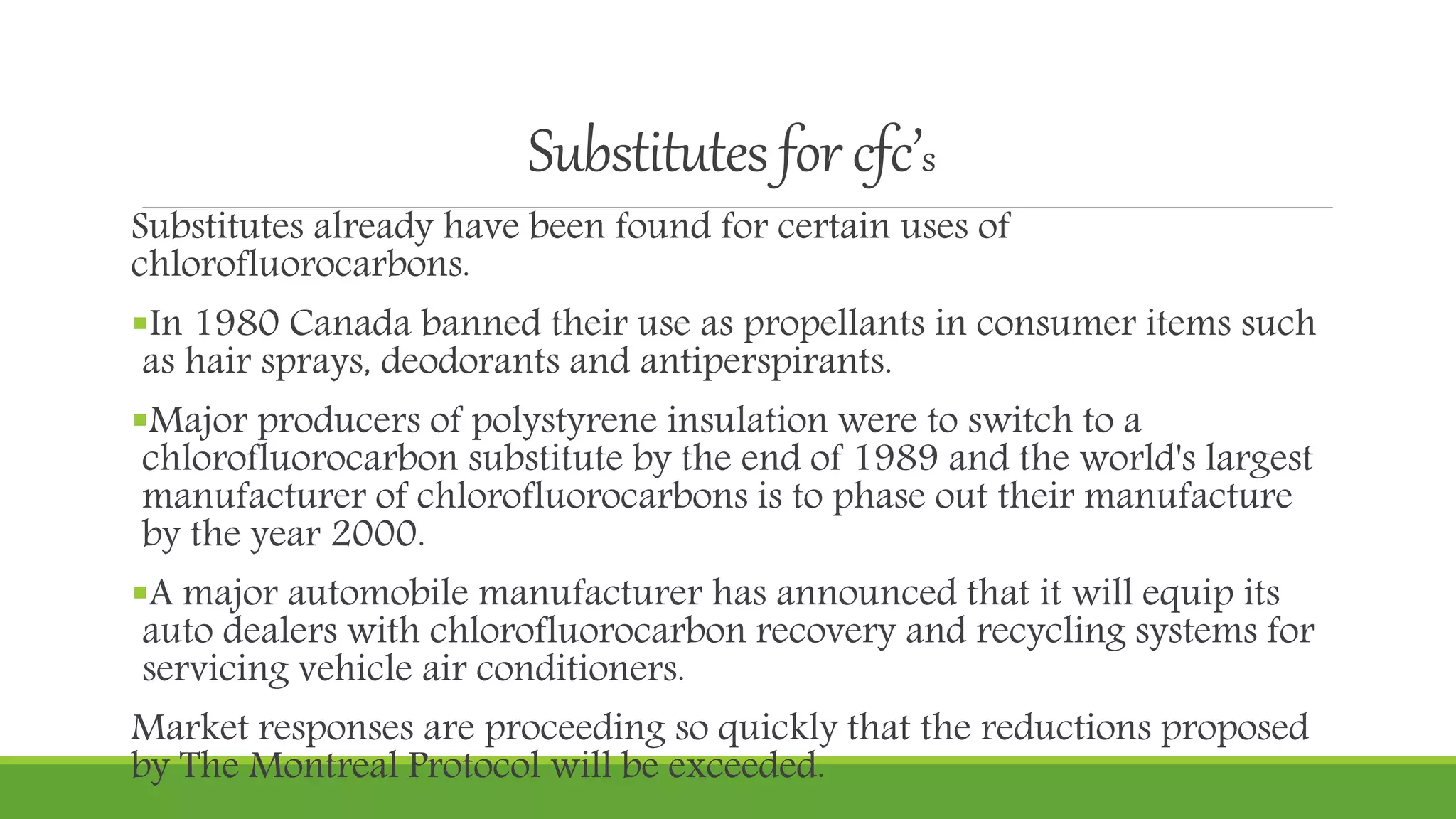 cfc and its protocol to reduce its usage | PPTX