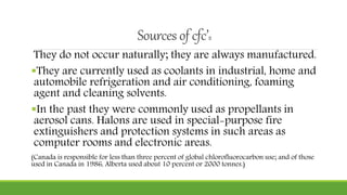 cfc and its protocol to reduce its usage | PPTX