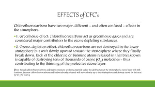 cfc and its protocol to reduce its usage | PPTX