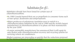 cfc and its protocol to reduce its usage | PPTX