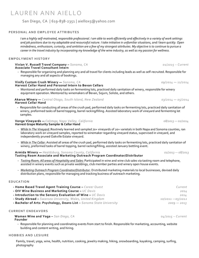 Lauren Aiello Resume 2015 | PDF