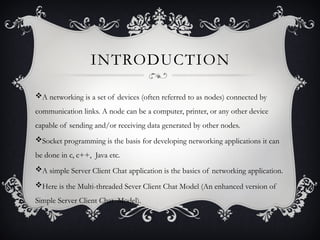 Multi-Threaded Server Client Chat Model Using Java for Efficient ...