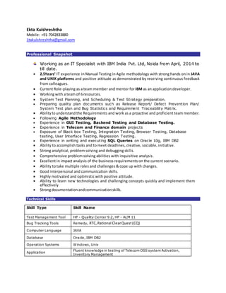 Ekta Kulshreshtha_Resume | PDF