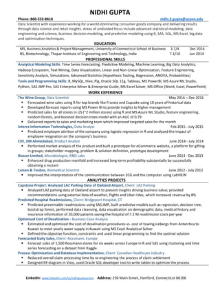 Resume_Analytics_Nidhi | PDF