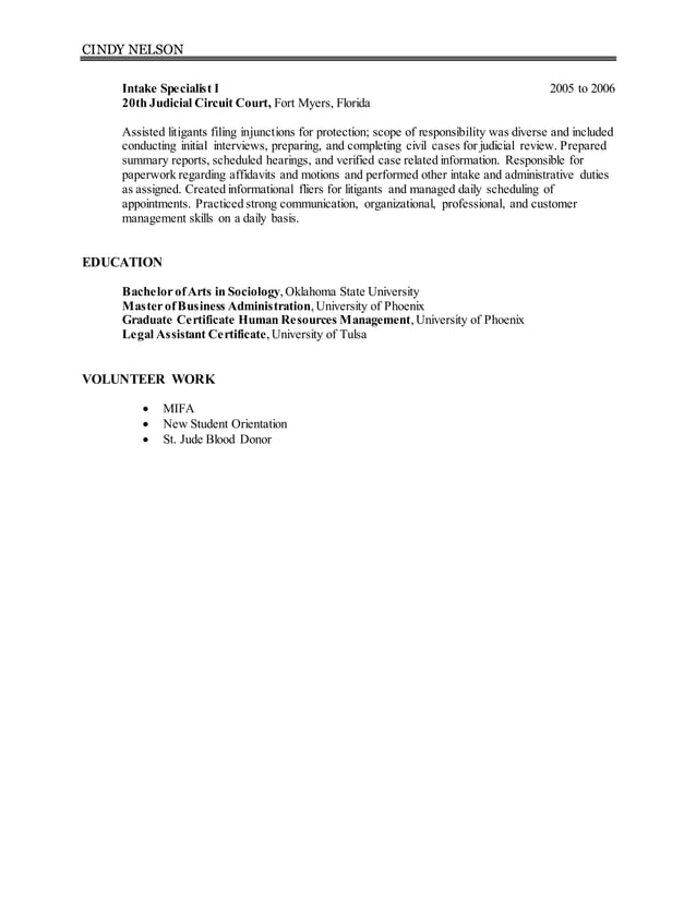 Cindy's business resume | PDF