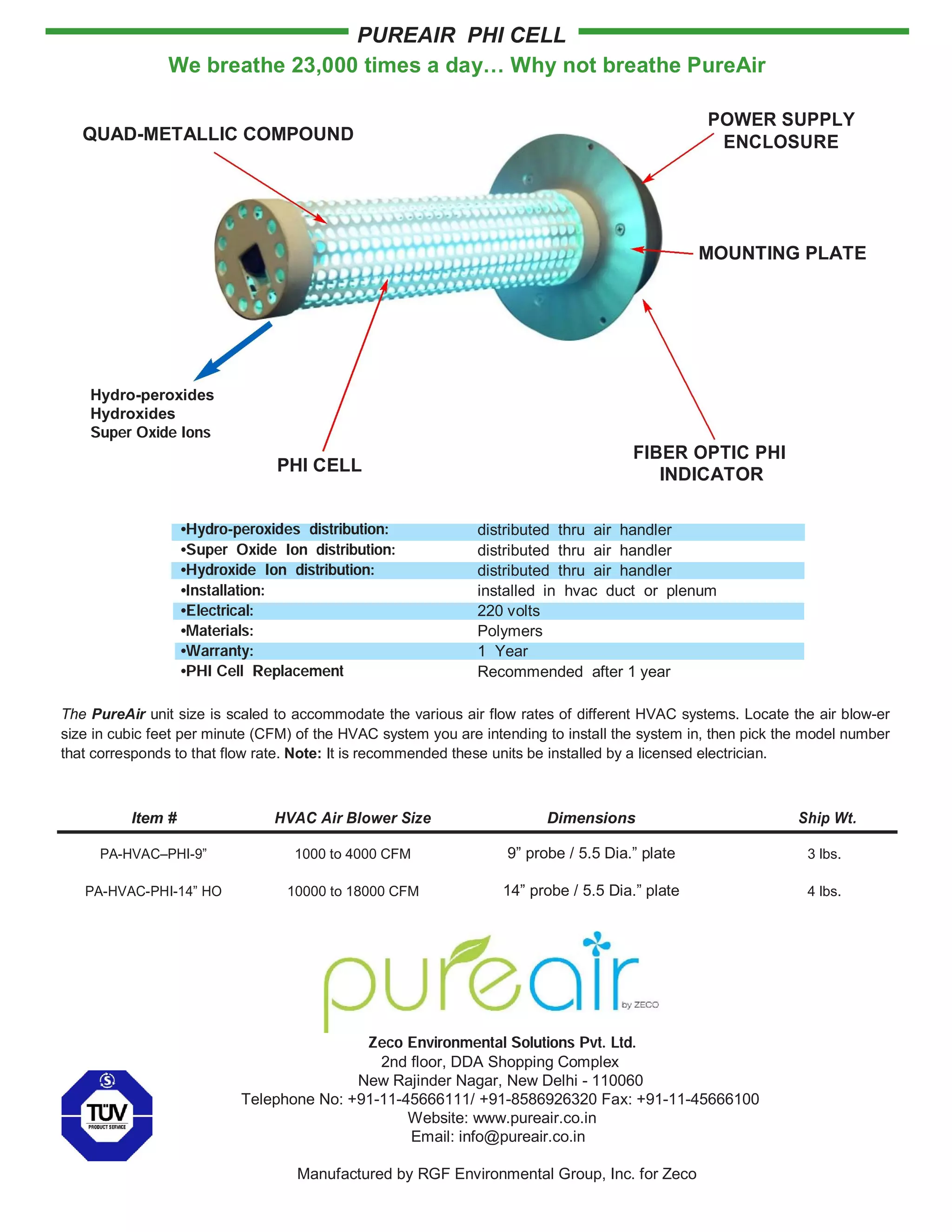 PureAir PHI Cell | PDF