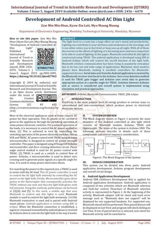Development of Android Controlled AC Dim Light | PDF
