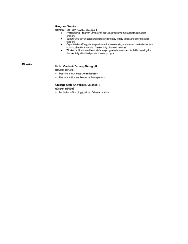 good resume5 | DOCX | Careers