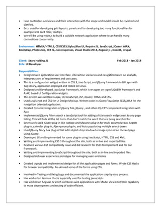 Sai Sharan_UI_Resume | DOC | Web Design and HTML | Internet