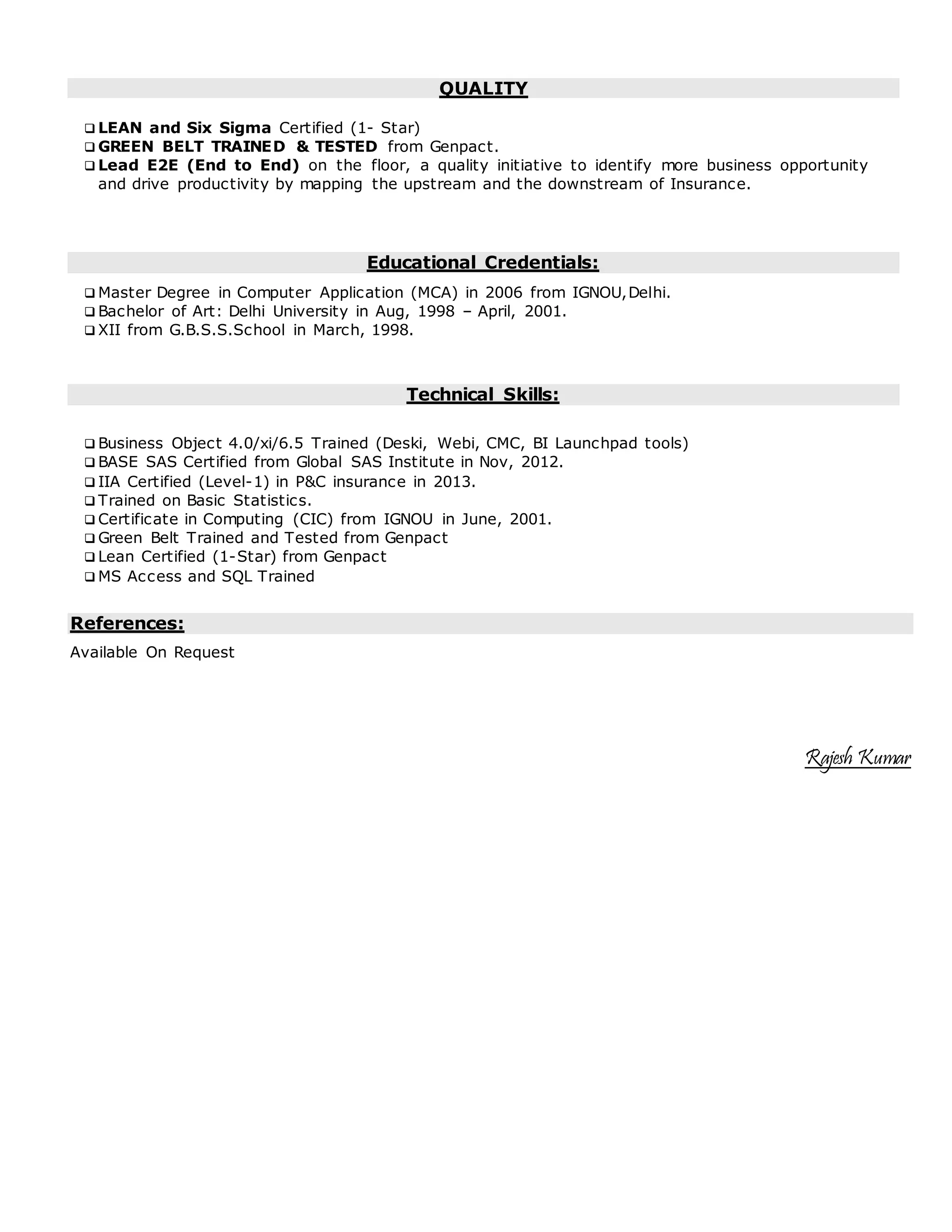 Rajesh_Profile | DOCX | Databases | Computer Software and Applications